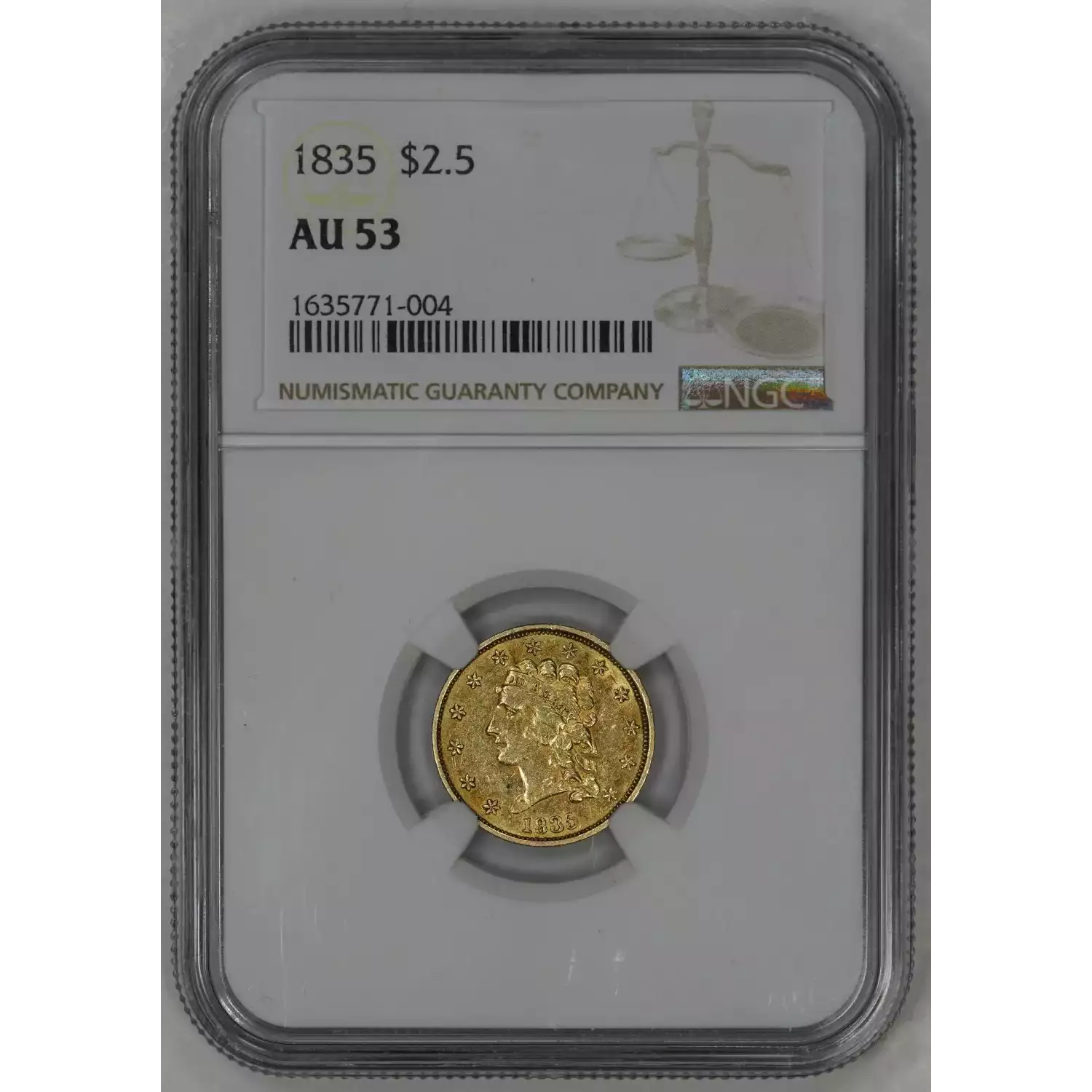 1835-PHILADELPHIA NGC AU-53 - Kearney Coin Center