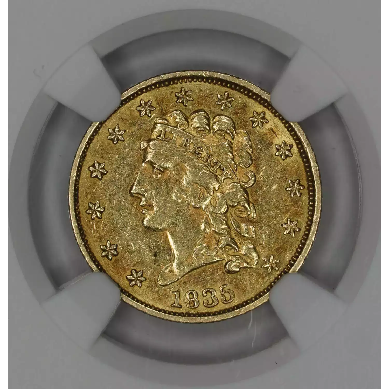 1835-PHILADELPHIA Gold Quarter Eagles Classic Head, No Motto on Reverse ...