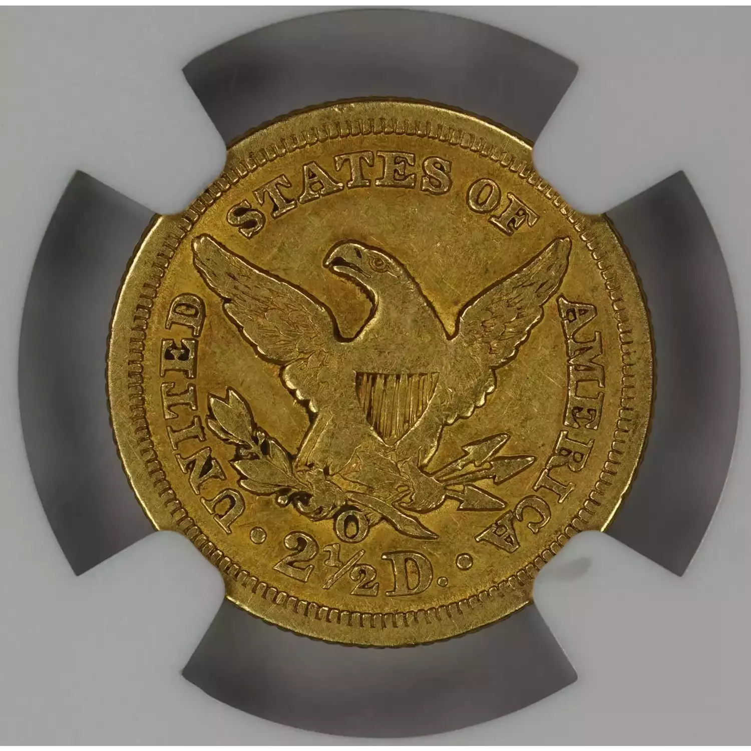 1854-NEW ORLEANS $2.50 Gold Liberty Head Quarter Eagle NGC AU-50 - Kearney Coin Center