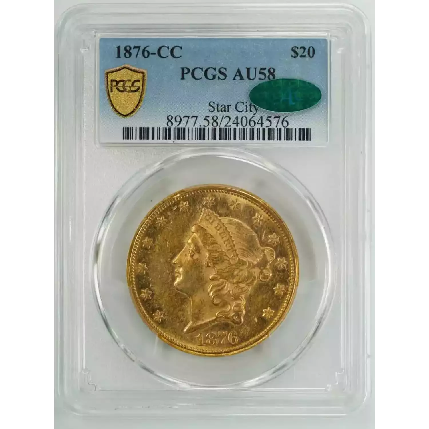 1876-CARSON CITY PCGS AU-58 - Kearney Coin Center