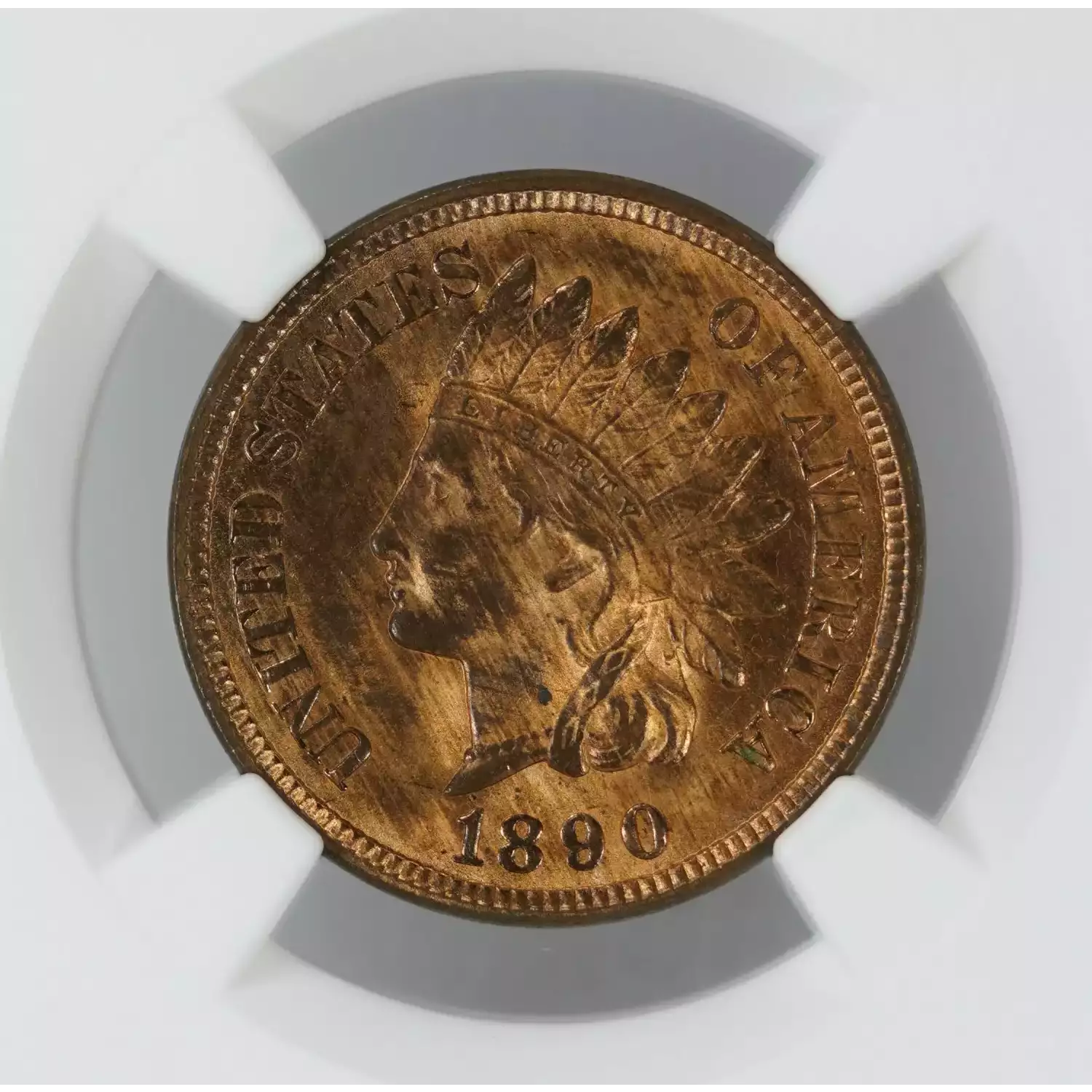 1890-PHILADELPHIA Small Cents Indian Head NGC MS-64 RB - Kearney Coin ...