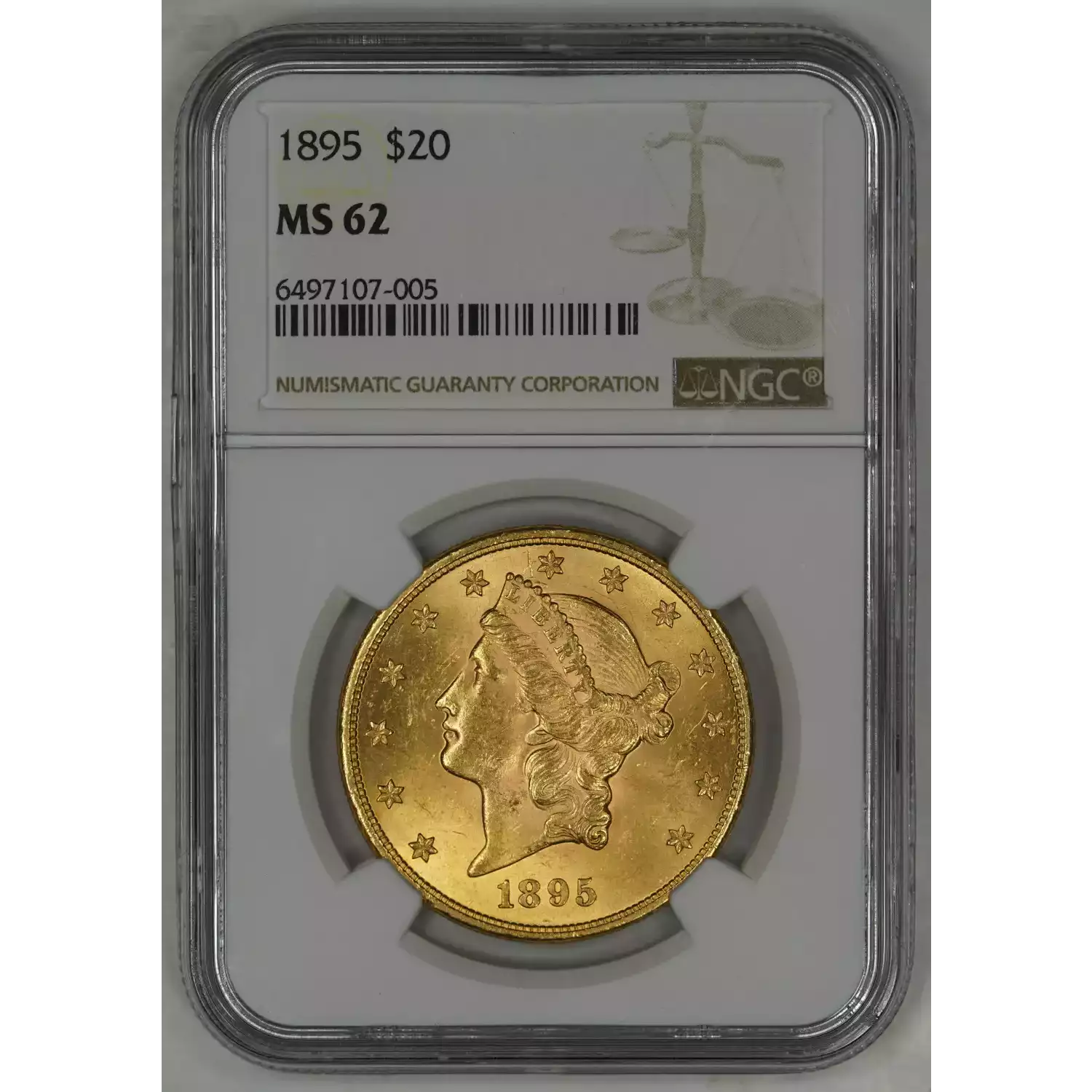 1895-PHILADELPHIA Double Eagles Liberty Head NGC MS-62 - Kearney Coin ...