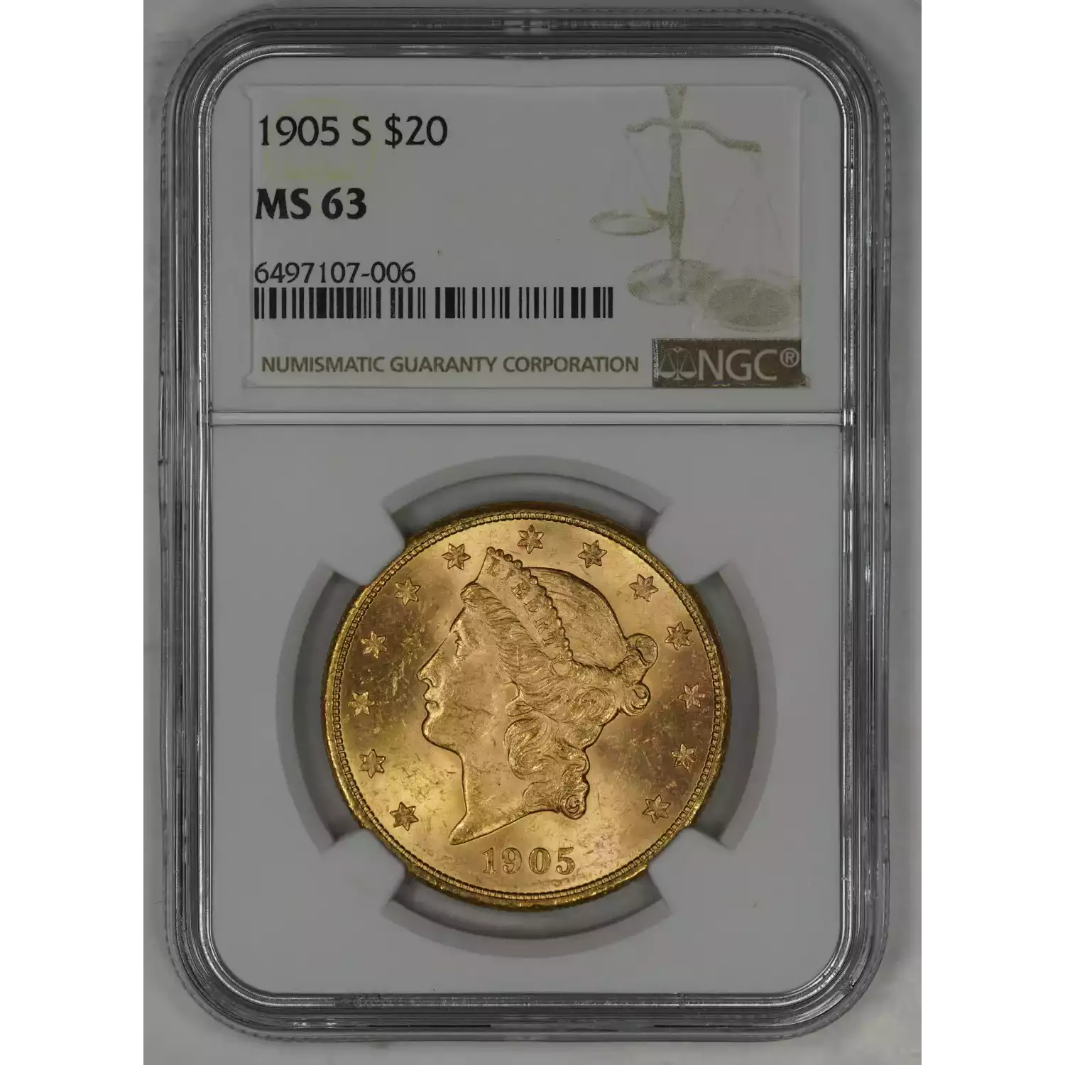1905-SAN FRANCISCO Double Eagles Liberty Head NGC MS-63 - Kearney Coin Center