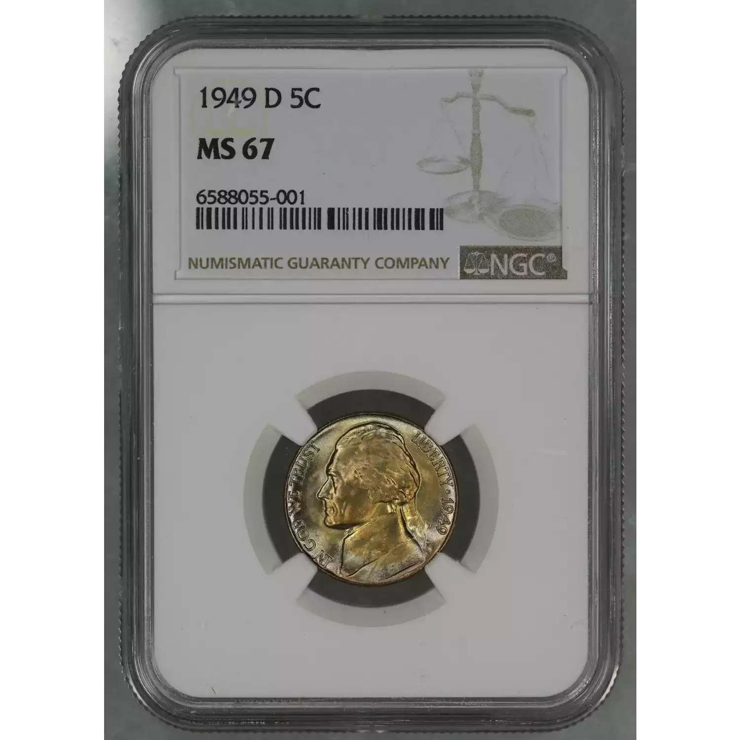 1949-DENVER Nickel Jefferson NGC MS-67 - Kearney Coin Center 1949-DENVER Nickel Jefferson NGC MS-67 - Kearney Coin Center