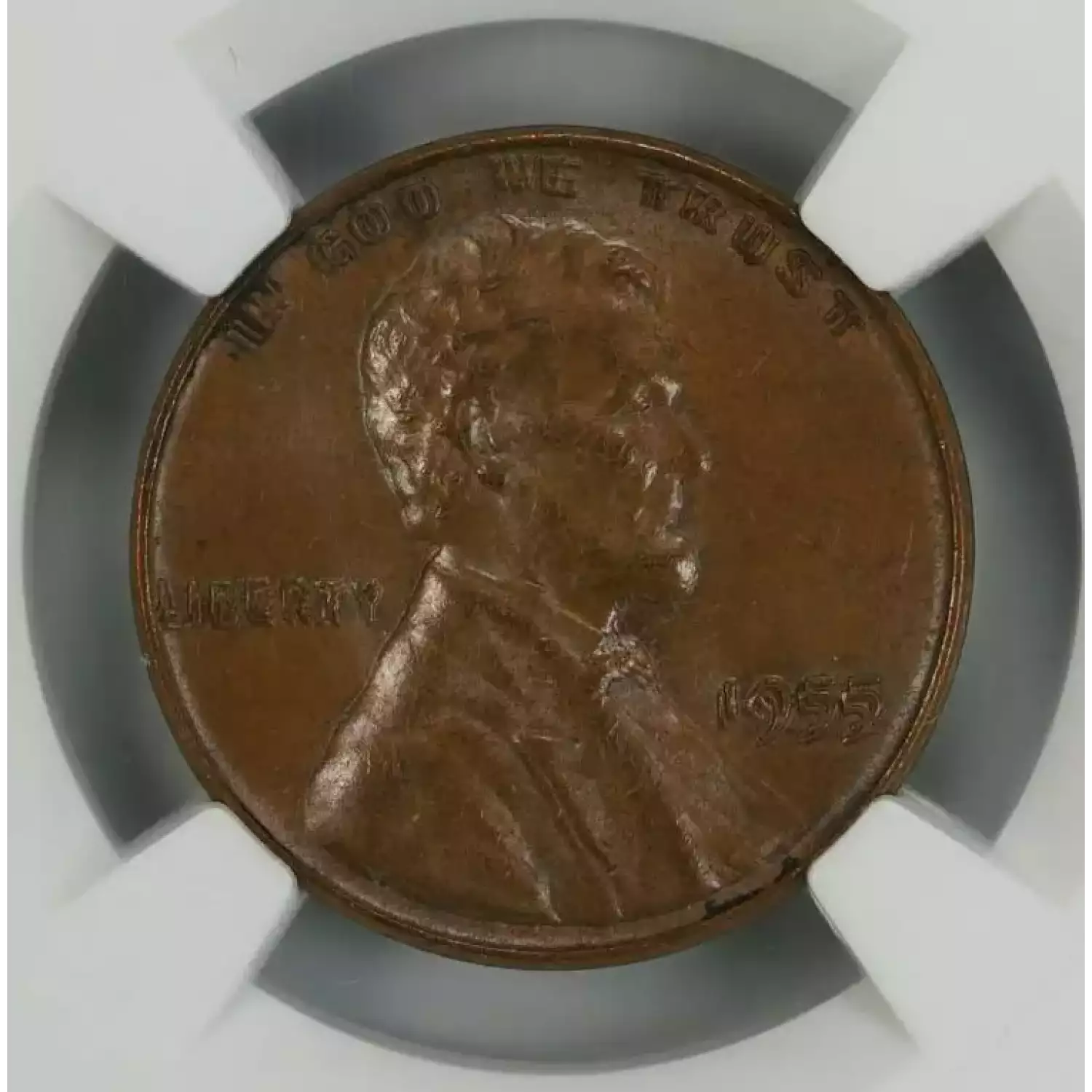 1955-PHILADELPHIA Small Cents Lincoln, Wheat Ears Reverse NGC MS-63 BN DDO - Kearney Coin Center