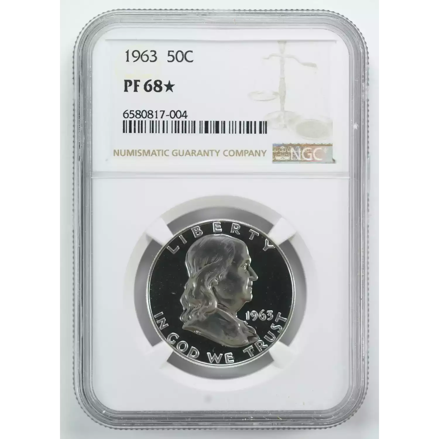 1963-PHILADELPHIA Half Dollars Franklin NGC PF-68* - Kearney Coin Center