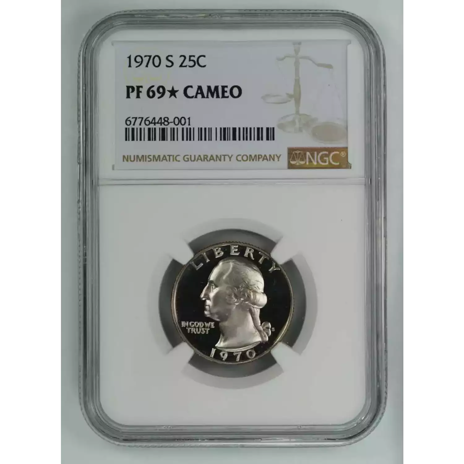1970-SAN FRANCISCO Quarter Dollars Clad Coinage NGC PF-69* CAMEO ...