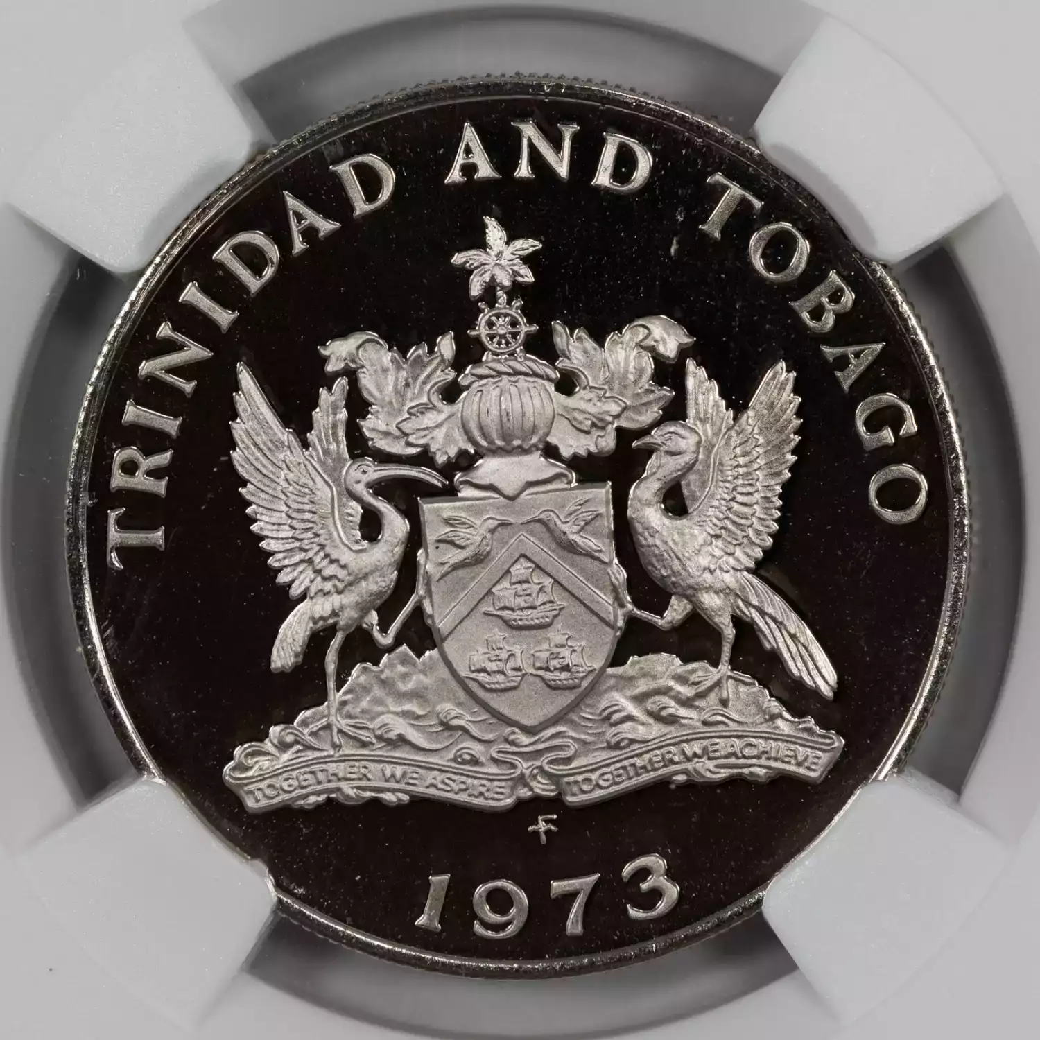 1973-FM TRINIDAD & TOBAGO Copper-Nickel 50 CENTS NGC PF-69 - Kearney ...